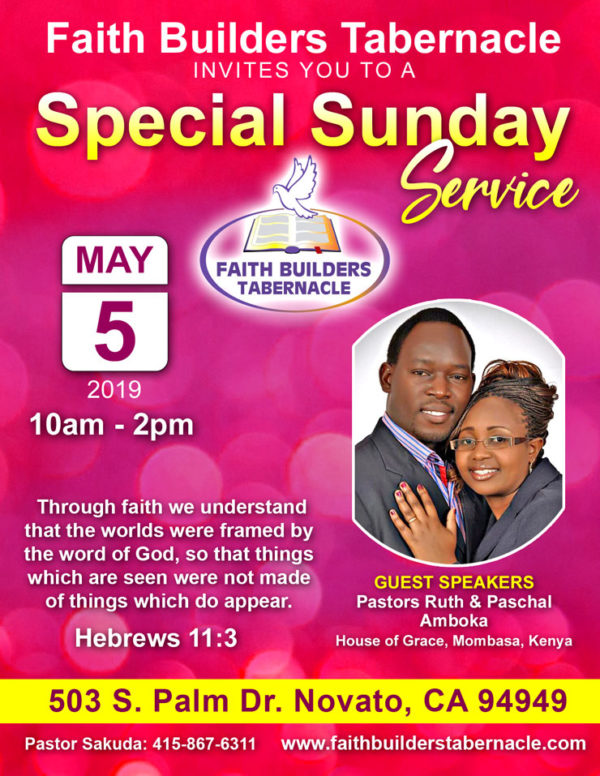 Special Sunday Service – Faith Builders Tabernacle